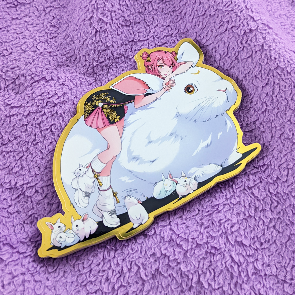 Year of the Rabbit | Gold Foil Sticker – Gacha Gallery